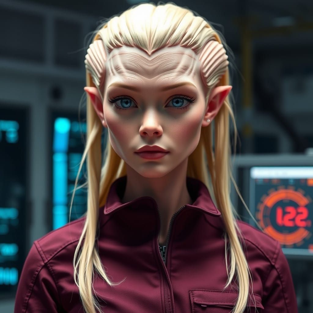 Surreal Alien in Quantum Optics Lab - AI Art