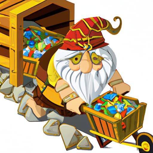 Dwarf Carting Gems - AI Generated Artwork - NightCafe Creator