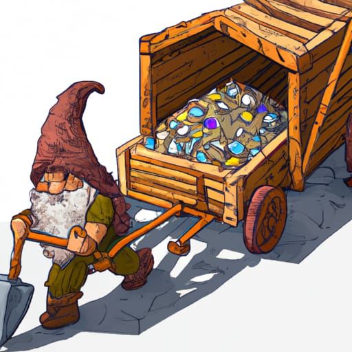 Dwarf Mining Gems - AI Generated Artwork - NightCafe Creator