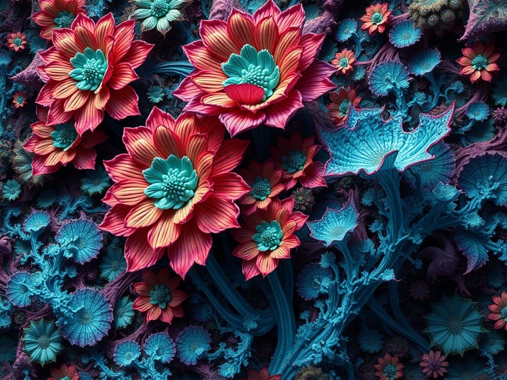 Fractals Bloom in Vibrant, High-Definition Beauty - AI Art