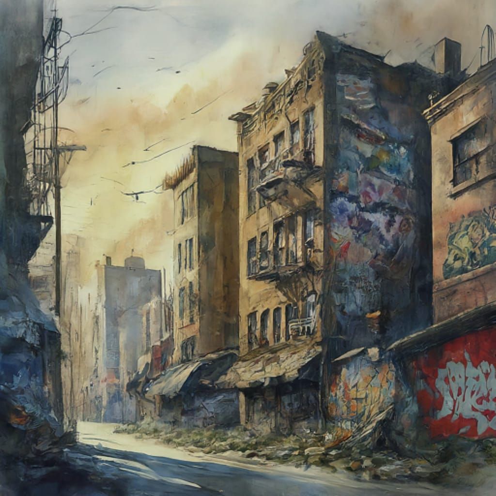 Urban Decay Landscape - AI Generated Artwork - NightCafe Creator