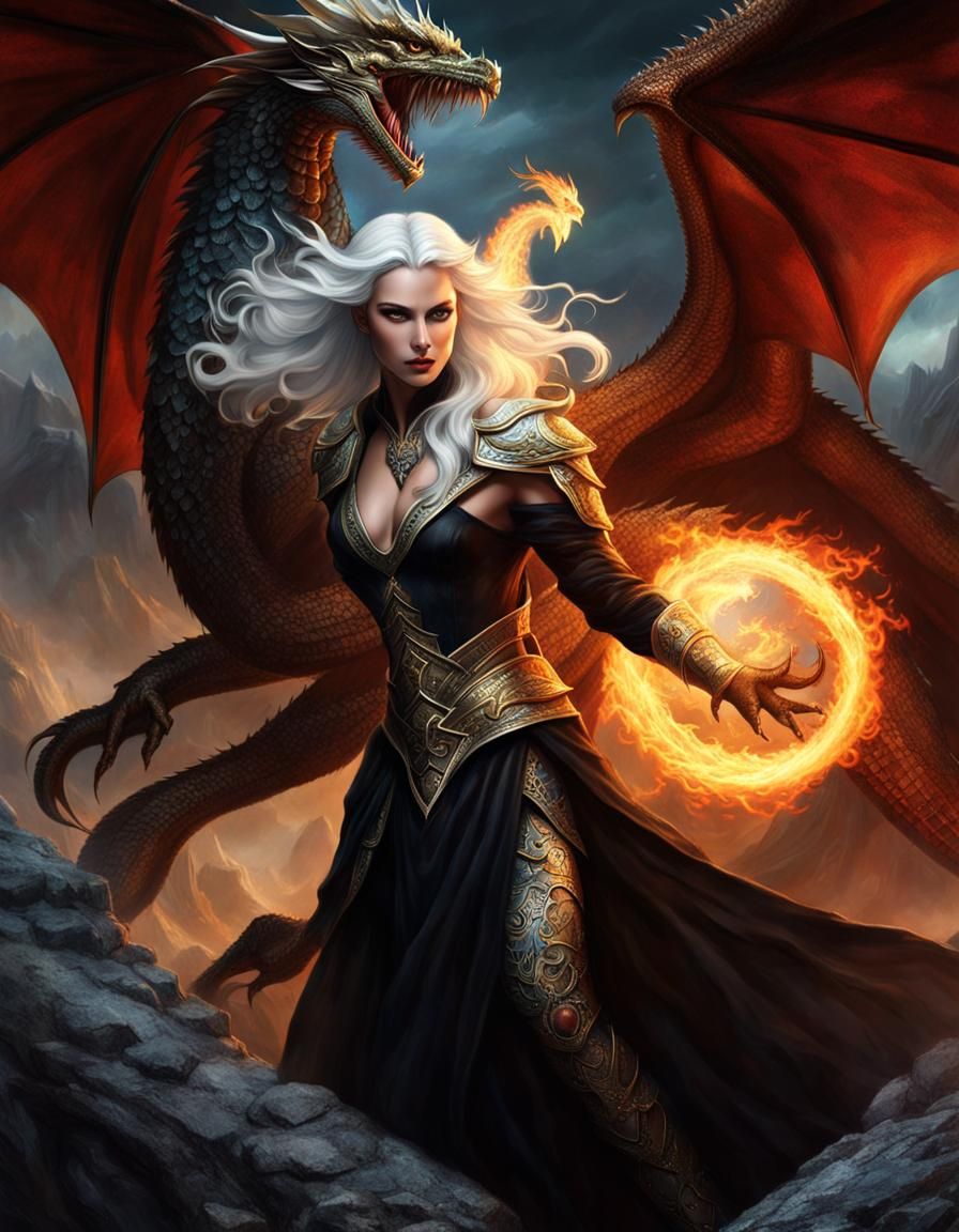 Dragon Sorceress - AI Generated Artwork - NightCafe Creator
