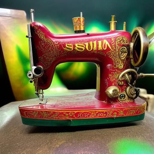 An Antique Steam Sewing Machine - AI Generated Artwork - NightCafe Creator