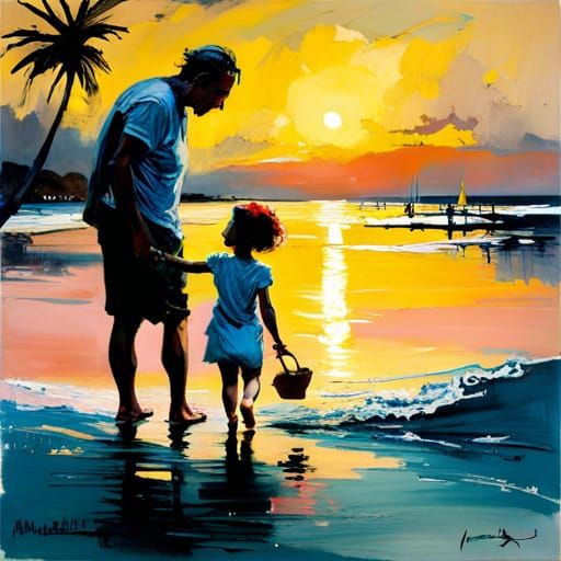 Time with Daddy - AI Generated Artwork - NightCafe Creator