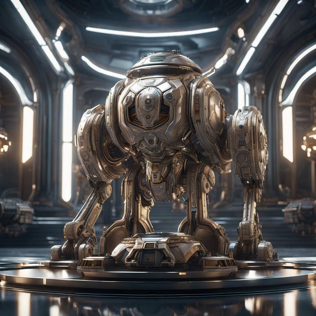 Robotic Machine in Palace - AI Generated Artwork - NightCafe Creator