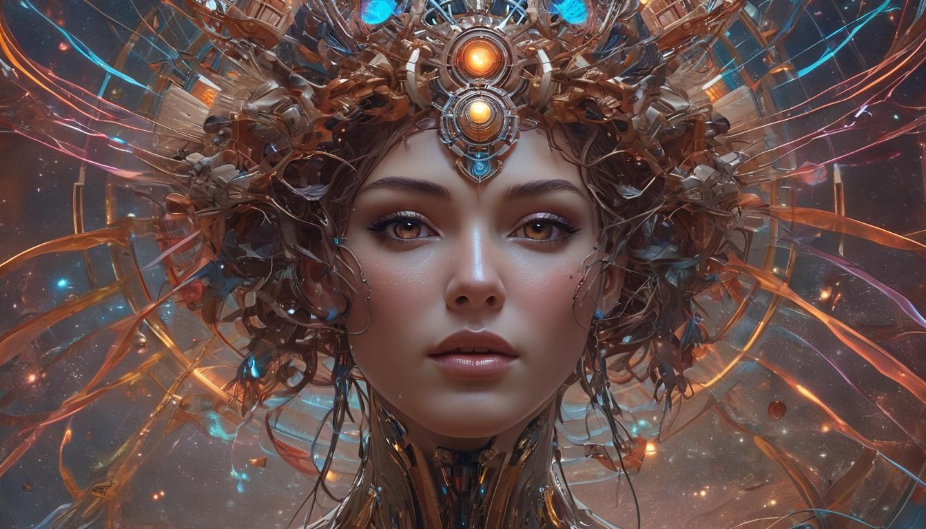 Electric Gods of the Celestial Realm - AI Art