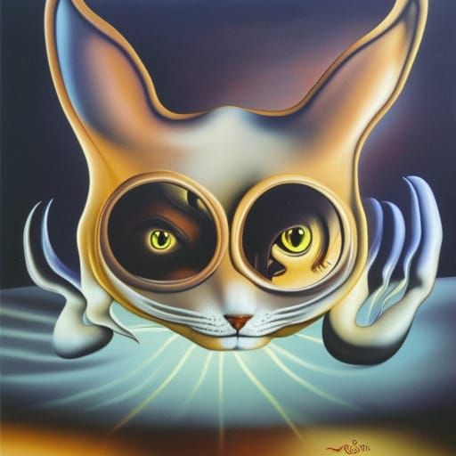 Surreal Kitty Sees All - AI Generated Artwork - NightCafe Creator