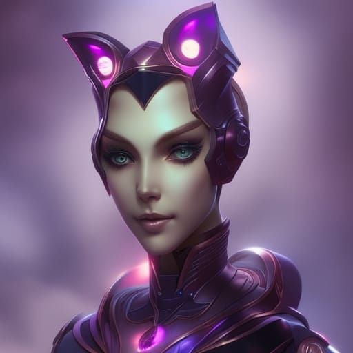 Cat Girl Robot 21 - AI Generated Artwork - NightCafe Creator