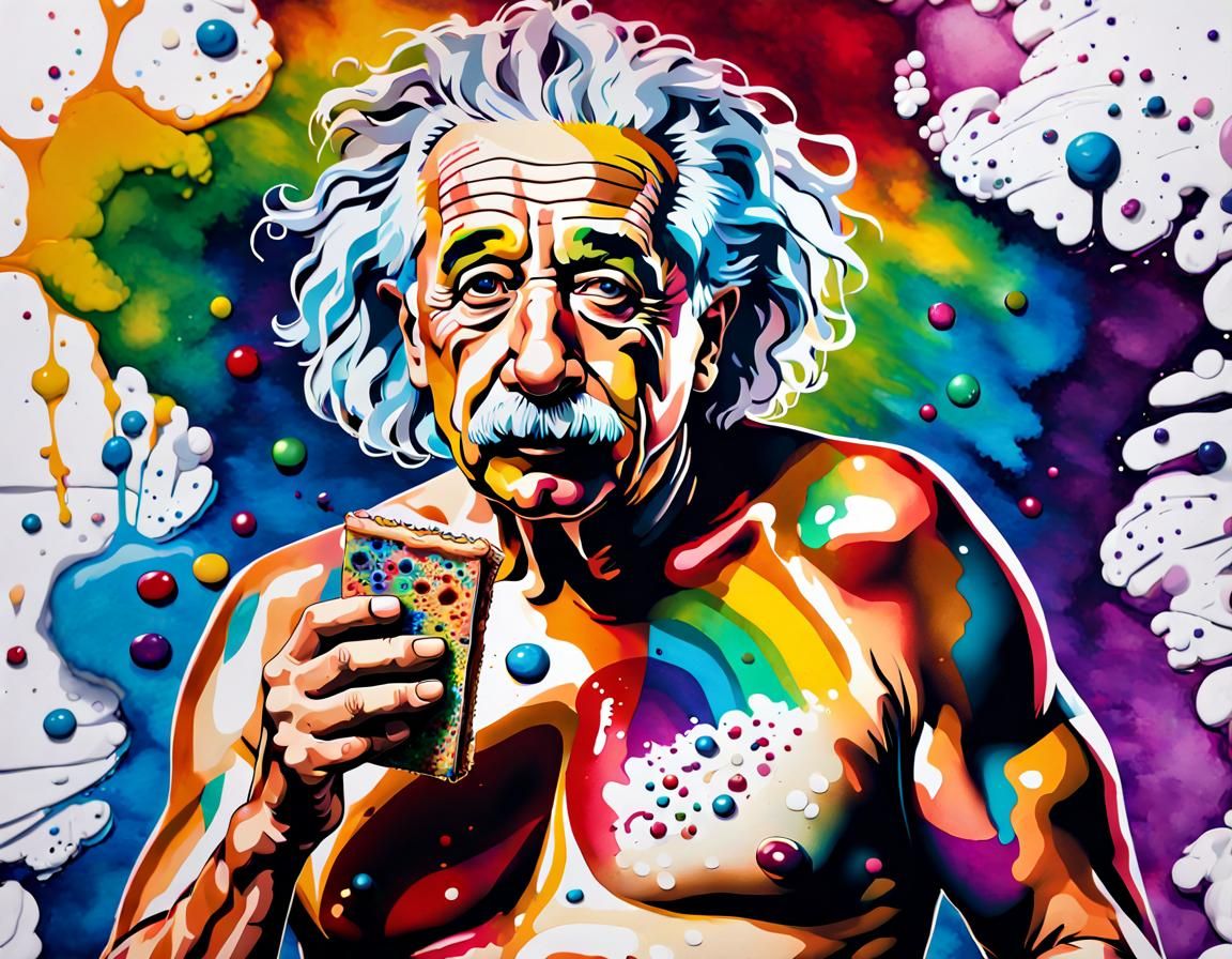 Einstein at Breakfast - AI Generated Artwork - NightCafe Creator