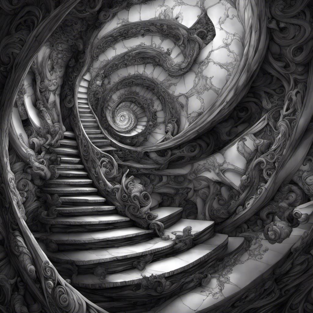 Spiraling down (or is it up?) - AI Generated Artwork - NightCafe Creator