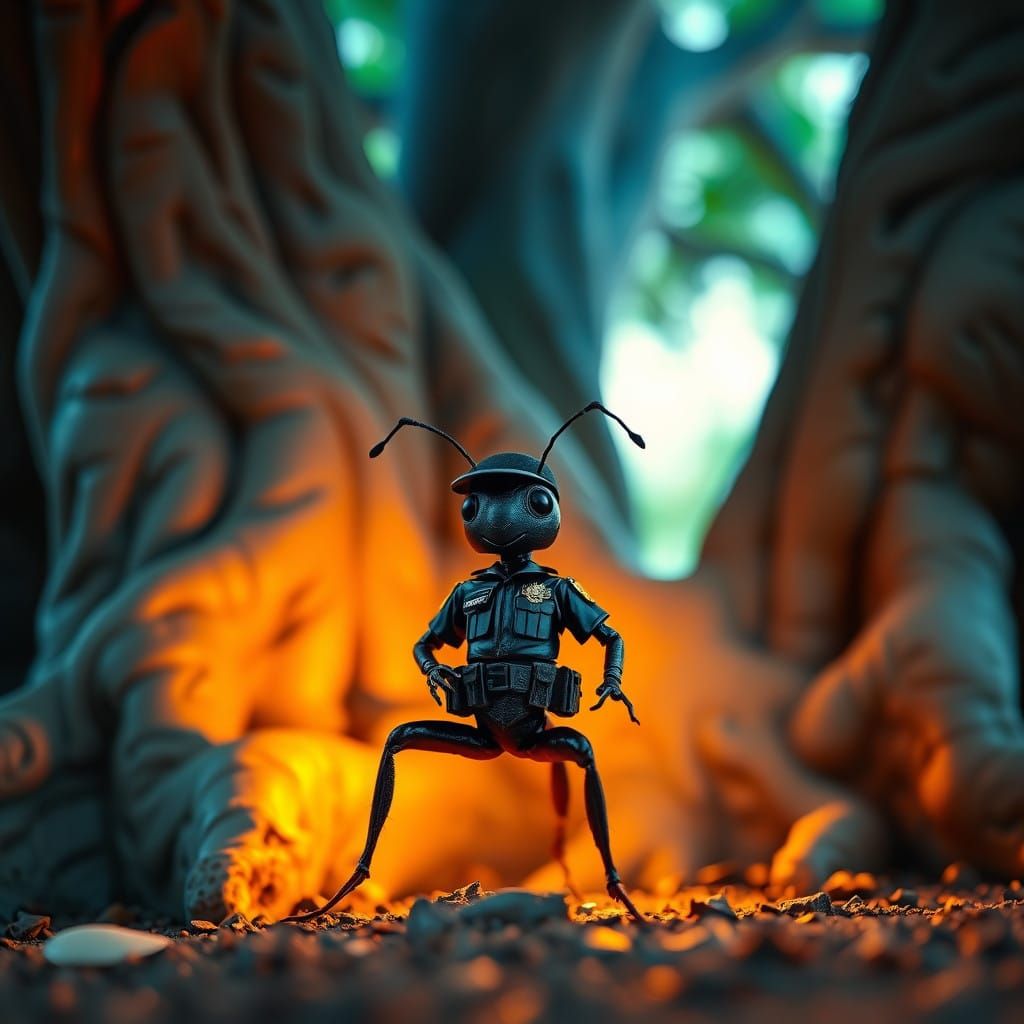 Proud Ant in Fig Tree Shadow, Unreal Engine 5 Insp... - AI Art