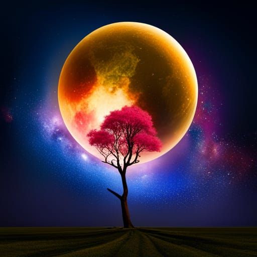 All the beauty of the earth by night sky moonlight cosmos 8k beautiful ...