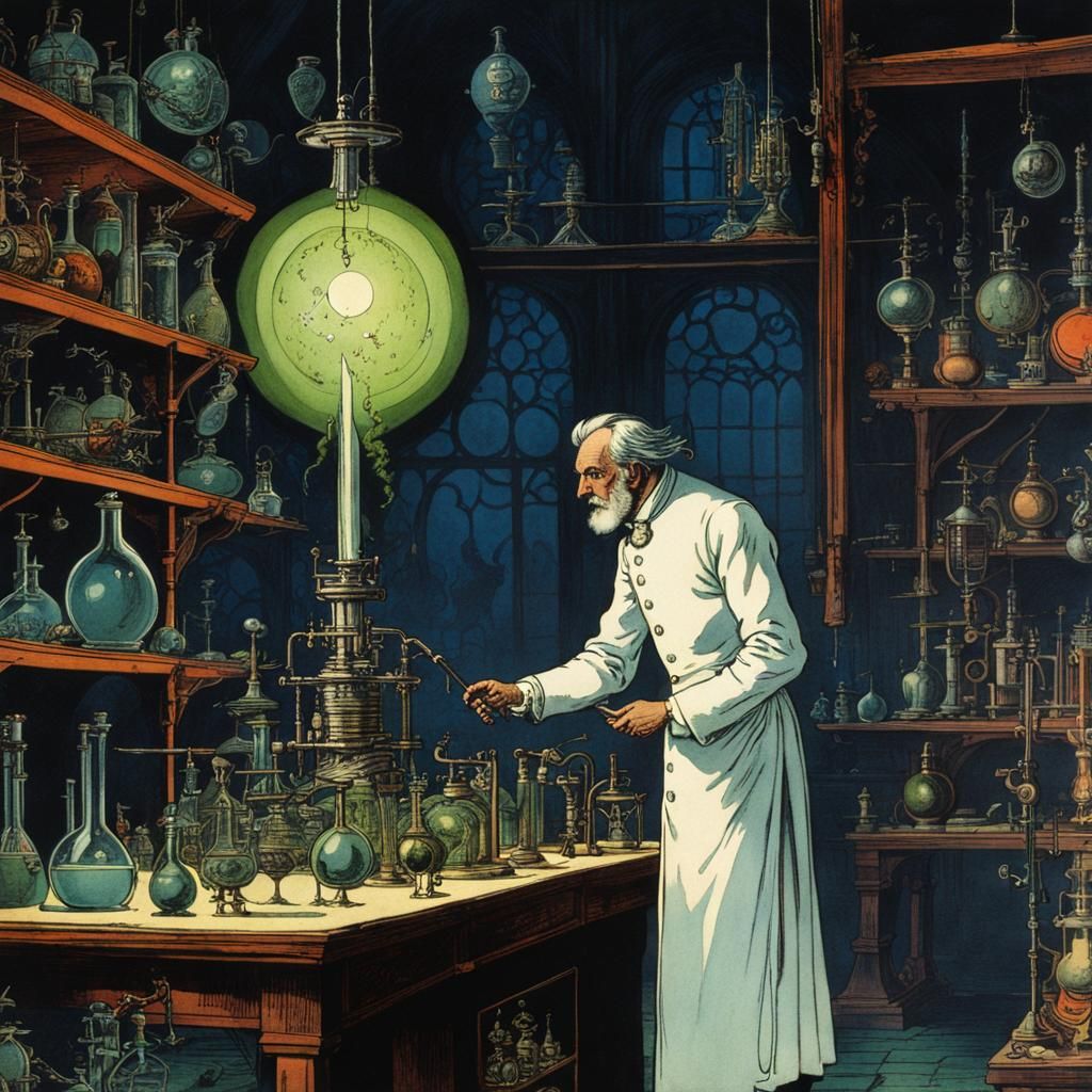 mad science - Mad Scientist's Biopunk Lab in Fairy Tale Styl...