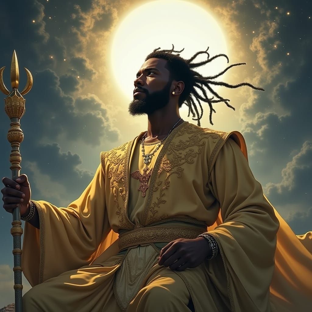 Ethereal God on Mount Olympus in Digital Art Style - AI Art