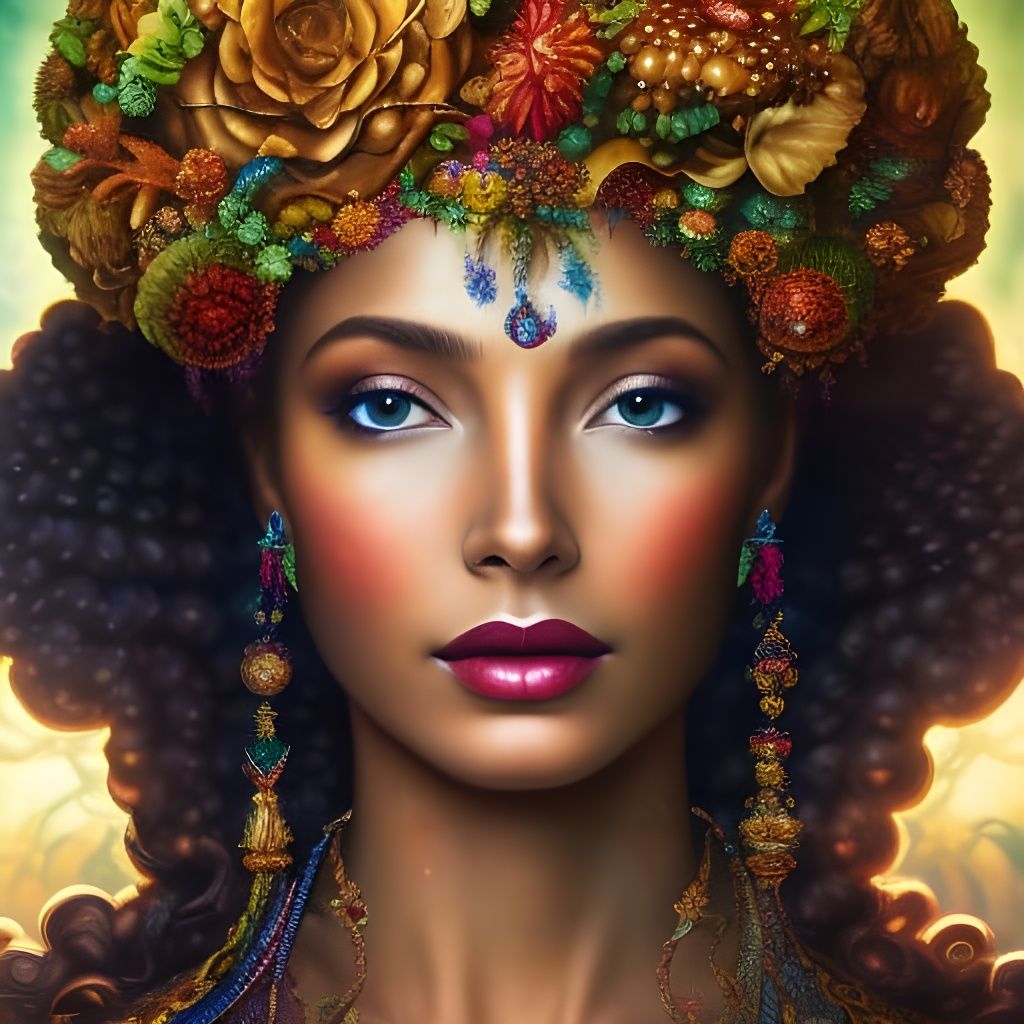 Floral Goddess Revisited 2 - AI Generated Artwork - NightCafe Creator