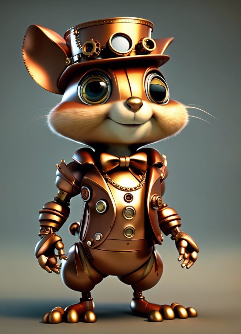 Robot Chipmunk - AI Generated Artwork - NightCafe Creator