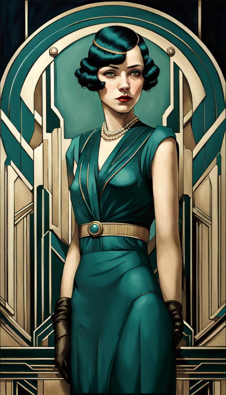 Poster Women art deco - AI Generated Artwork - NightCafe Creator