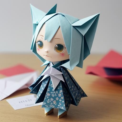 Origami Chibi #5 - AI Generated Artwork - NightCafe Creator