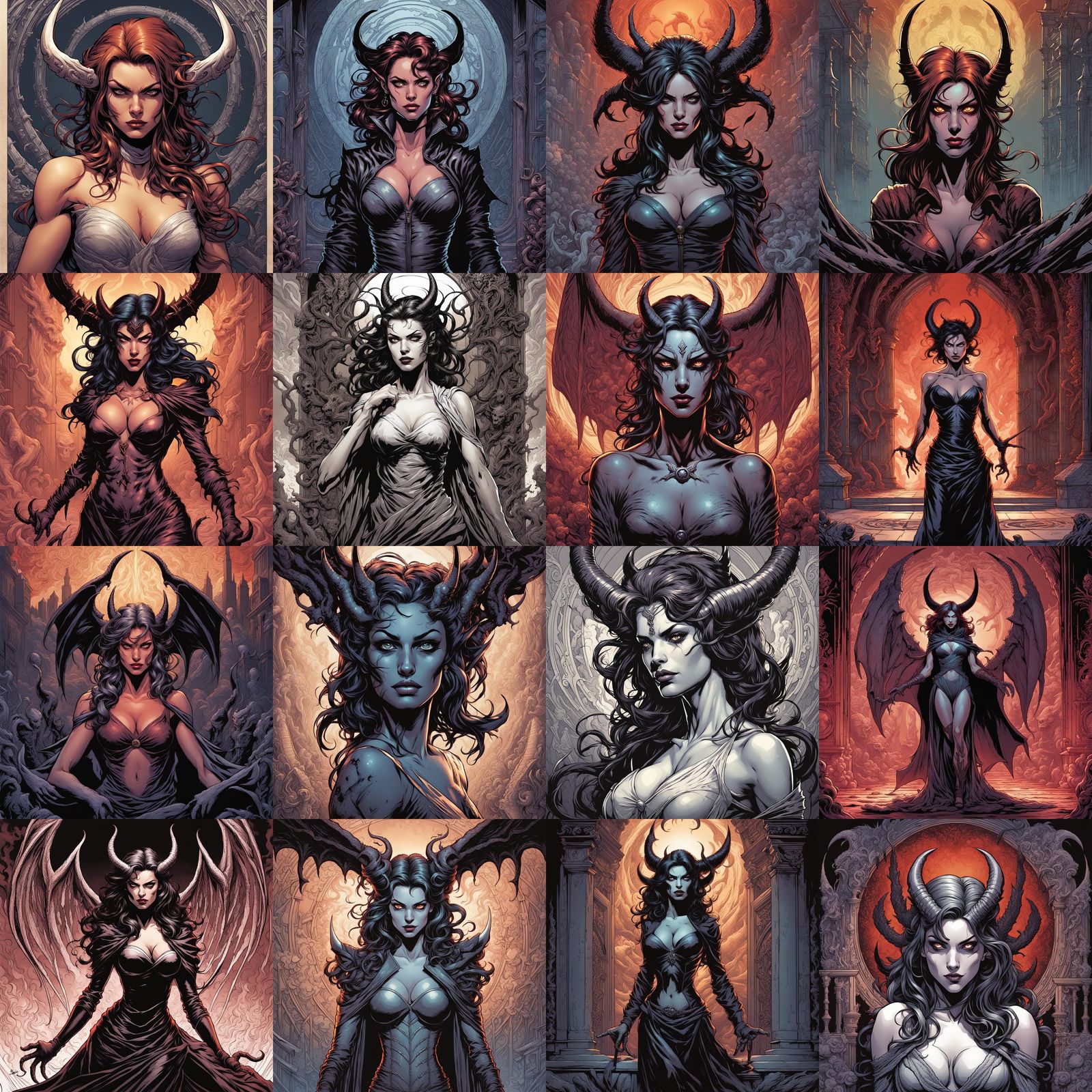 Demon Background, Misanthrope, Front Facing, Woman, Artistic, Mark Brooks and Dan Mumford, comic ...