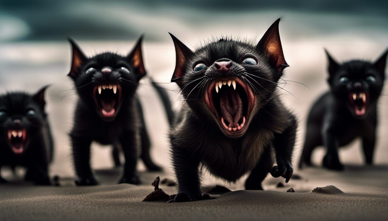 extreme close-up Photograph Portrait of 9, Demented obese Black ...