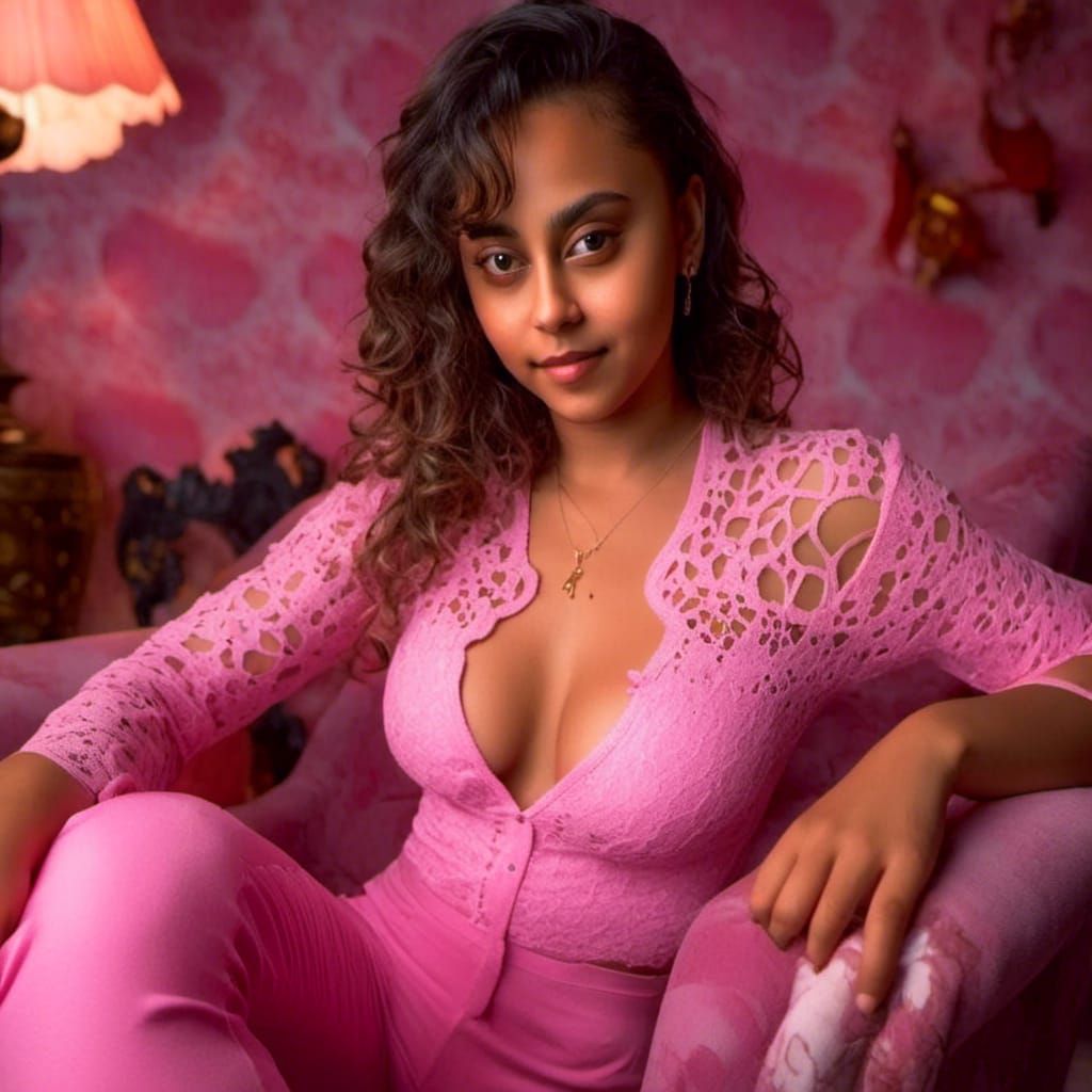 Pretty in Pink - VII - Gothic Spanish Beauty in Pink Lace