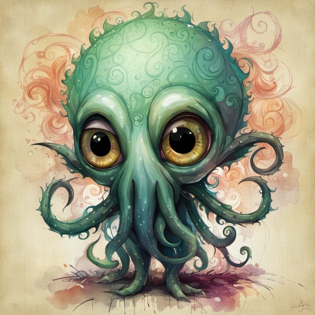 Little Cthulhu - AI Generated Artwork - NightCafe Creator