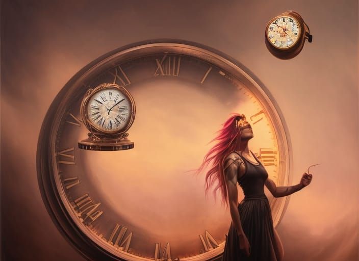 Time with a clock - AI Generated Artwork - NightCafe Creator