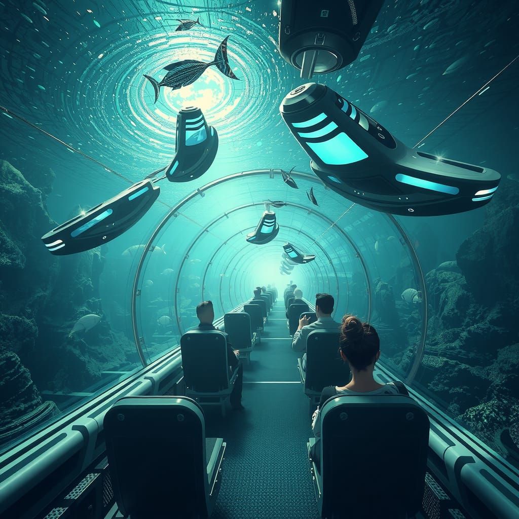 Underwater rails - Futuristic Underwater Transit System in ...