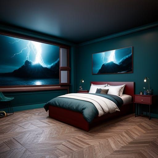 Storm themed bedroom - Storm Themed Bedroom Concept Art