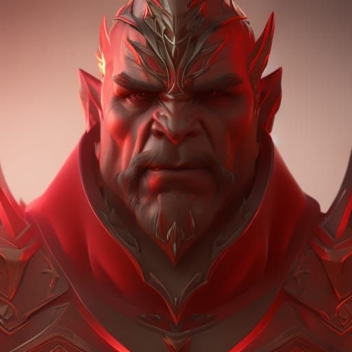 Red Orc King - AI Generated Artwork - NightCafe Creator
