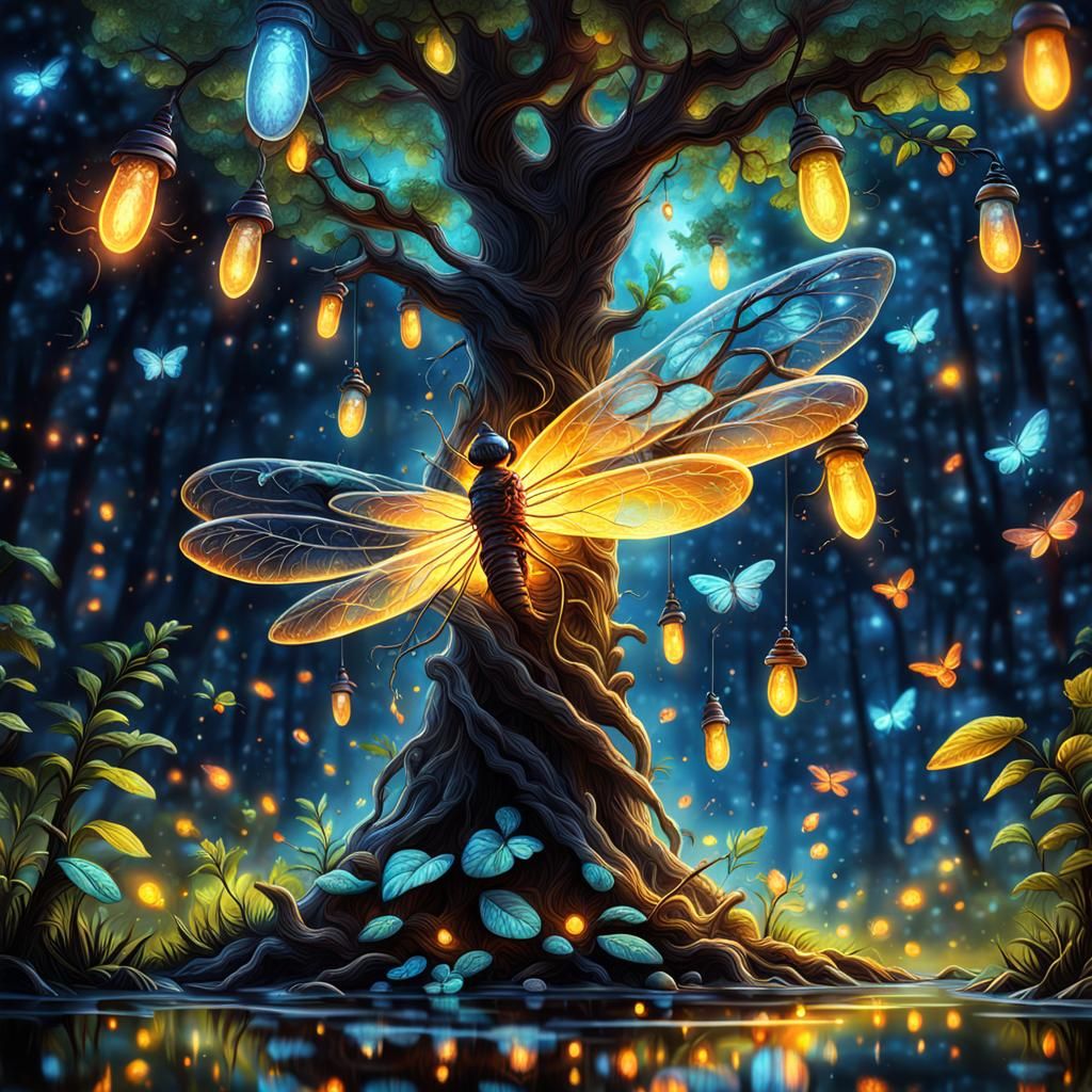Flamboyant Firefly - AI Generated Artwork - NightCafe Creator