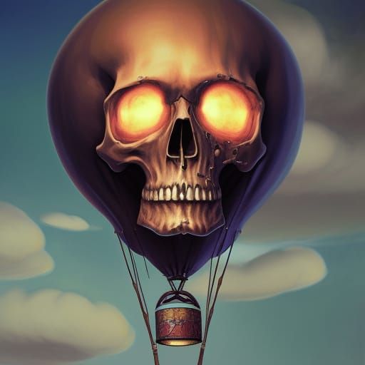skull balloons - AI Generated Artwork - NightCafe Creator