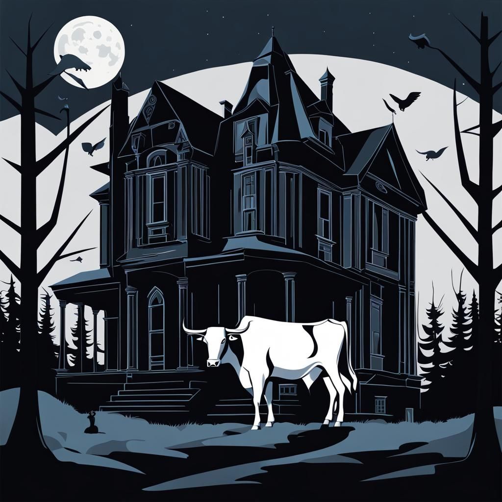 Dare You Milk The Ghost Cow? Version 1 - AI Generated Artwork ...
