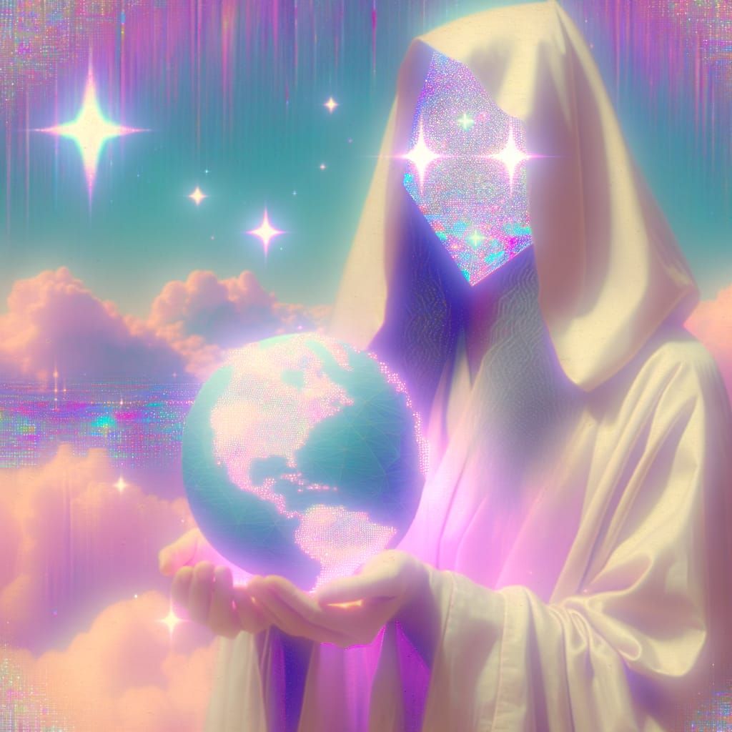 In the Keeper's Hands - Mystical Figure Holds Glitching Plan...