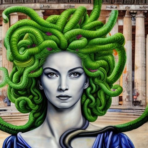 Pop Medusa - AI Generated Artwork - NightCafe Creator