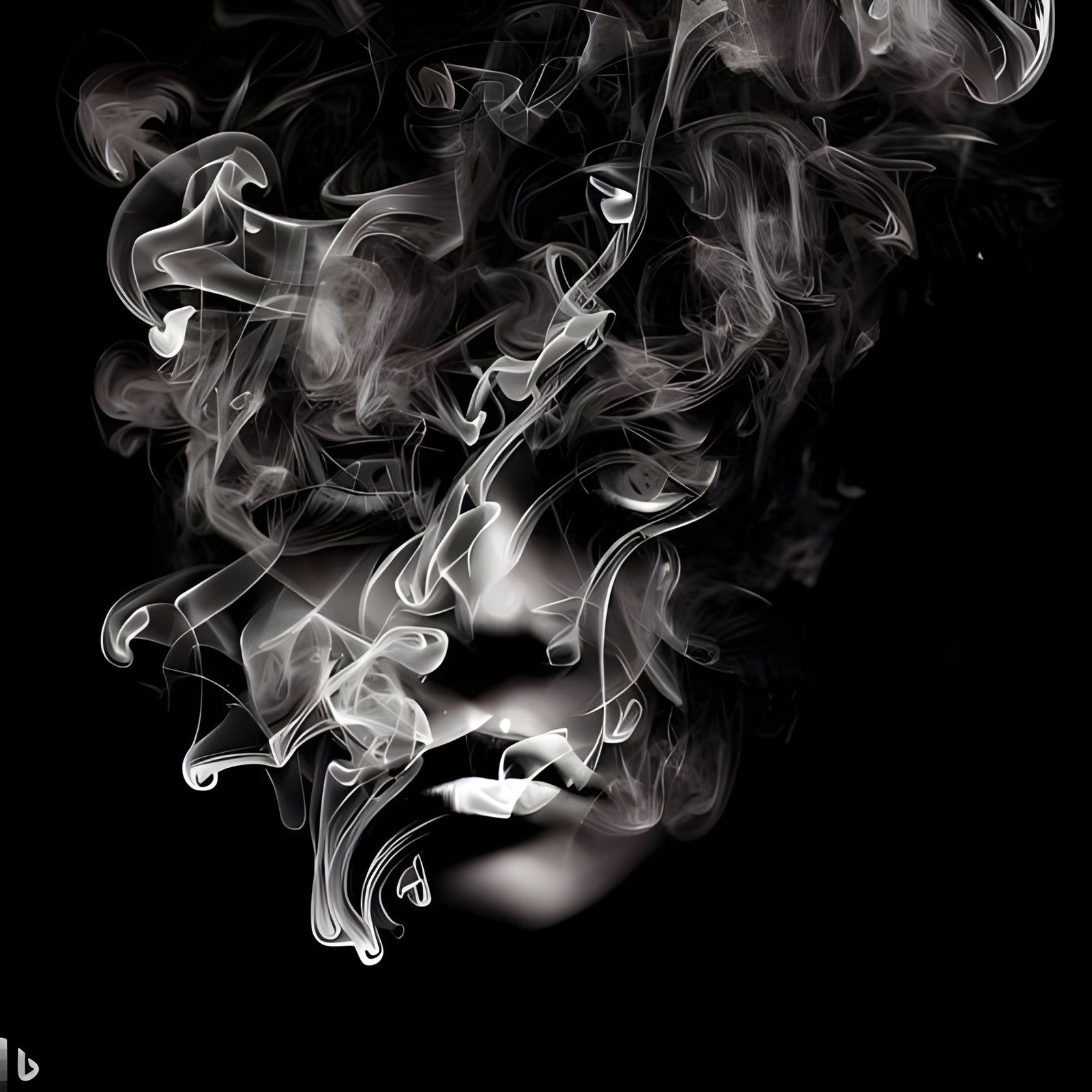 Womans Face Made Of Smoke Created Using Microsofts Bing Image Creator Ai Generated Artwork