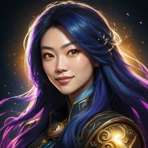 Yu Aoi Portrait with Dynamic Lighting, Concept Art - AI Art