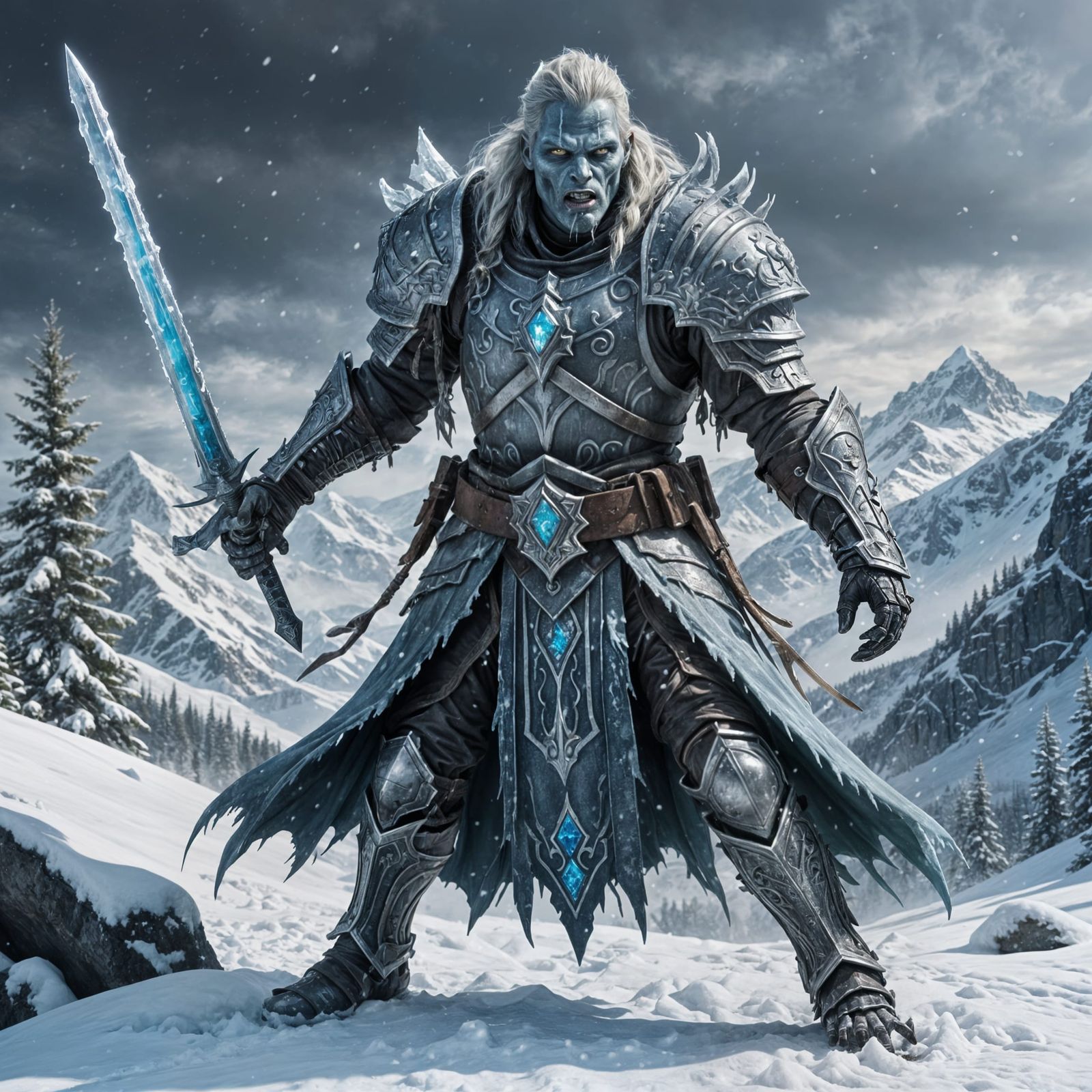 Frozen Zombie - Ethereal Winter Warrior in Frozen Armor