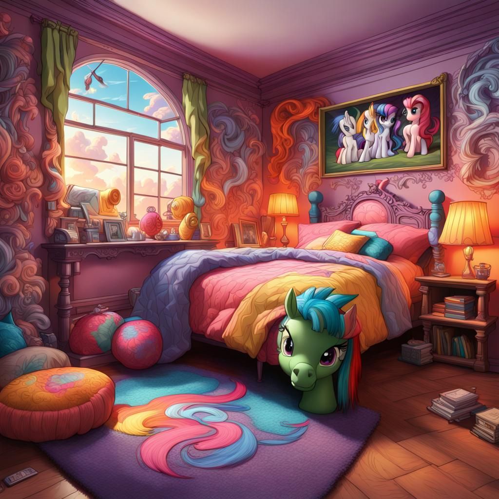 My Little Pony Bedroom - AI Generated Artwork - NightCafe Creator