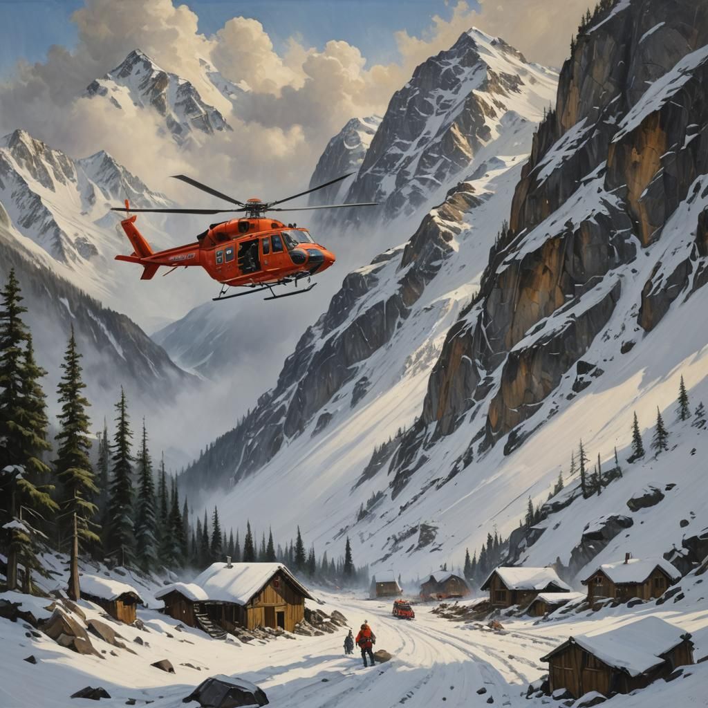 Snow Rescue - AI Generated Artwork - NightCafe Creator