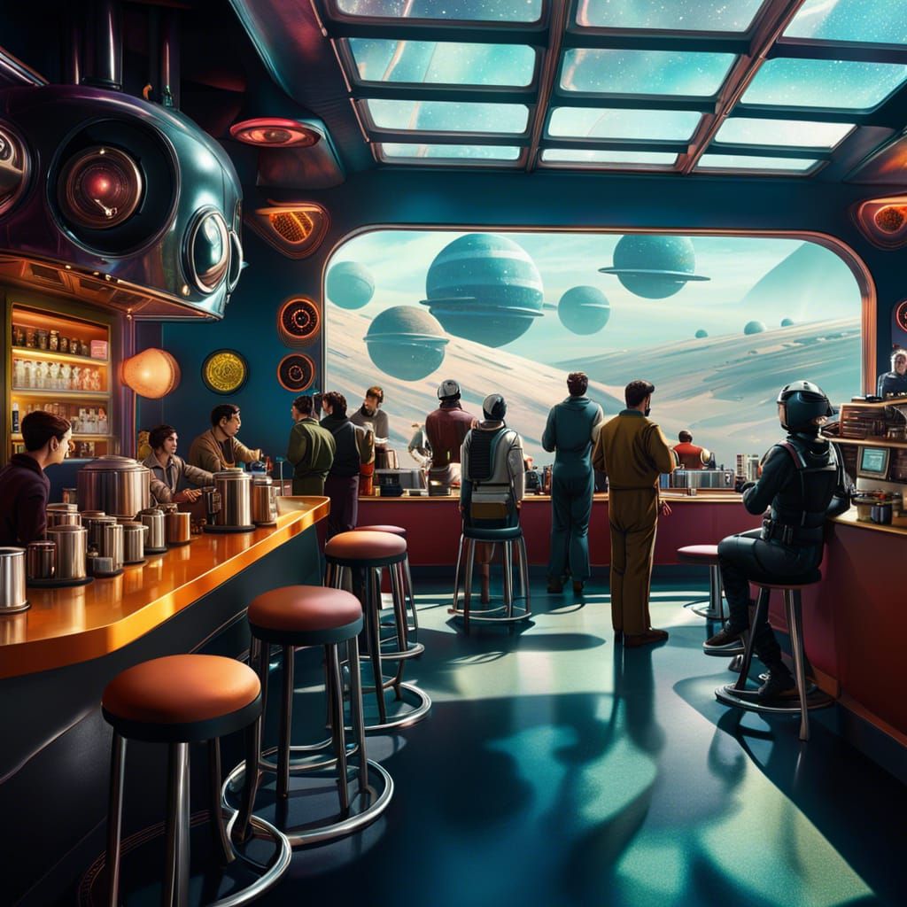 Café Nebula 4 - AI Generated Artwork - NightCafe Creator