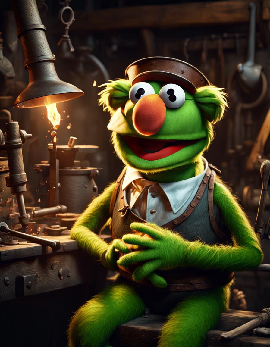 Green Muppet 2 - AI Generated Artwork - NightCafe Creator