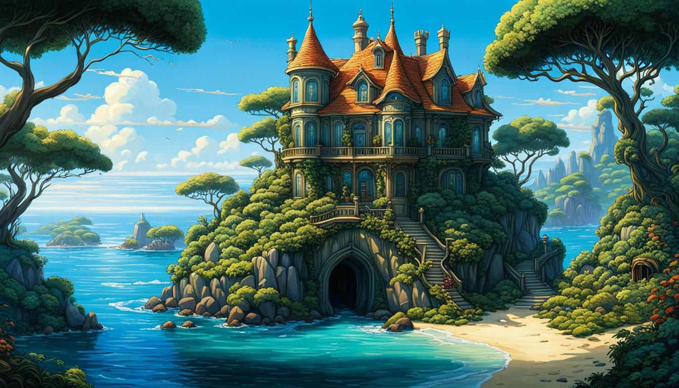 Between two worlds - The Hyperion House - AI Generated Artwork ...