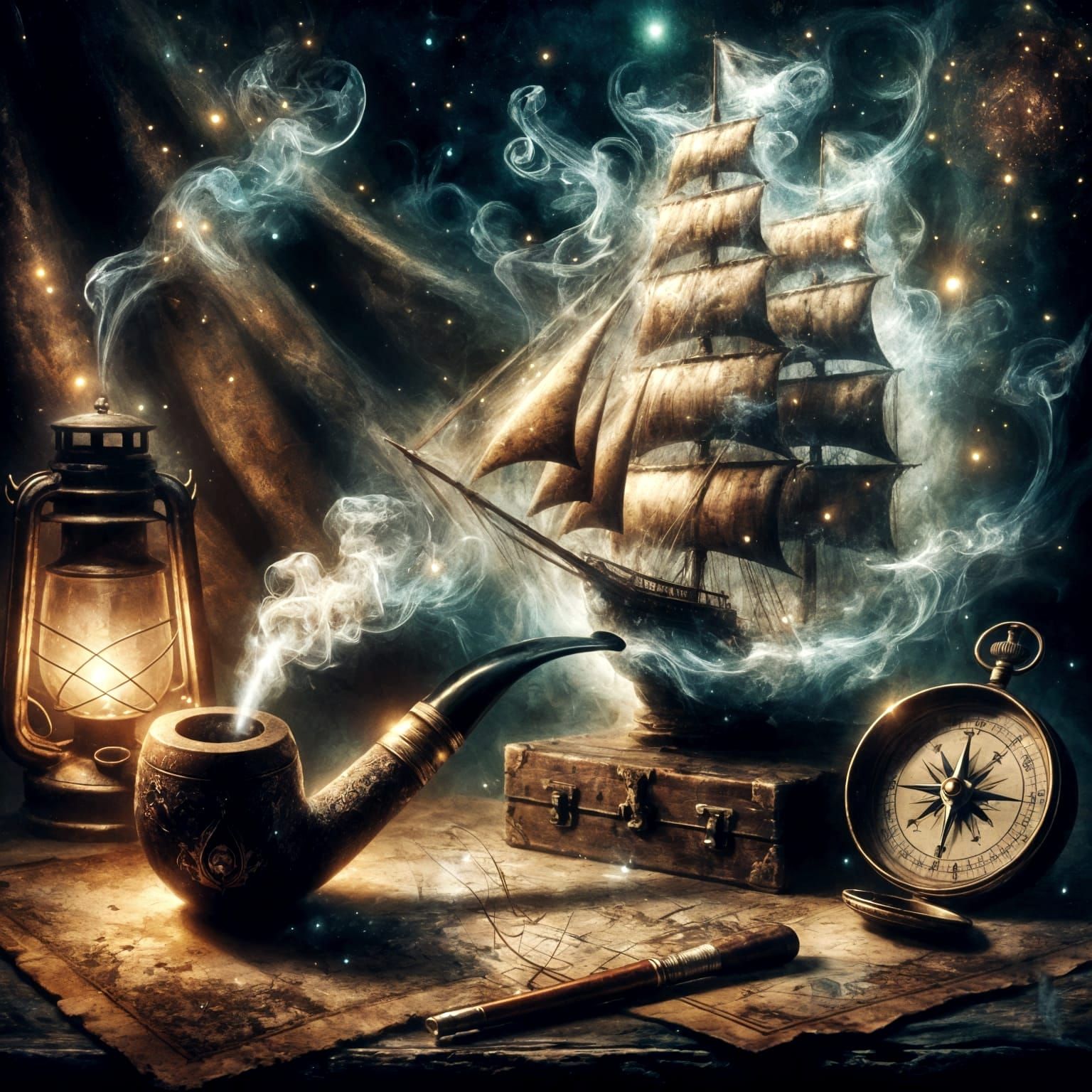 The Ghost Ship - Ethereal Pirate Ship Emerges from Pipe Smok...
