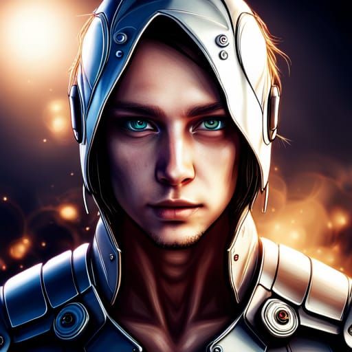 Emo cyborg guy - AI Generated Artwork - NightCafe Creator
