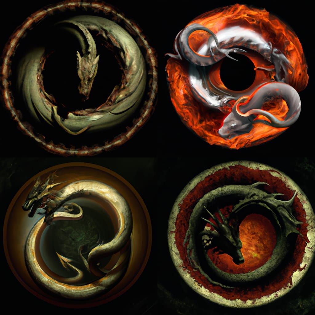 Ouroboros Dragon 01 - AI Generated Artwork - NightCafe Creator