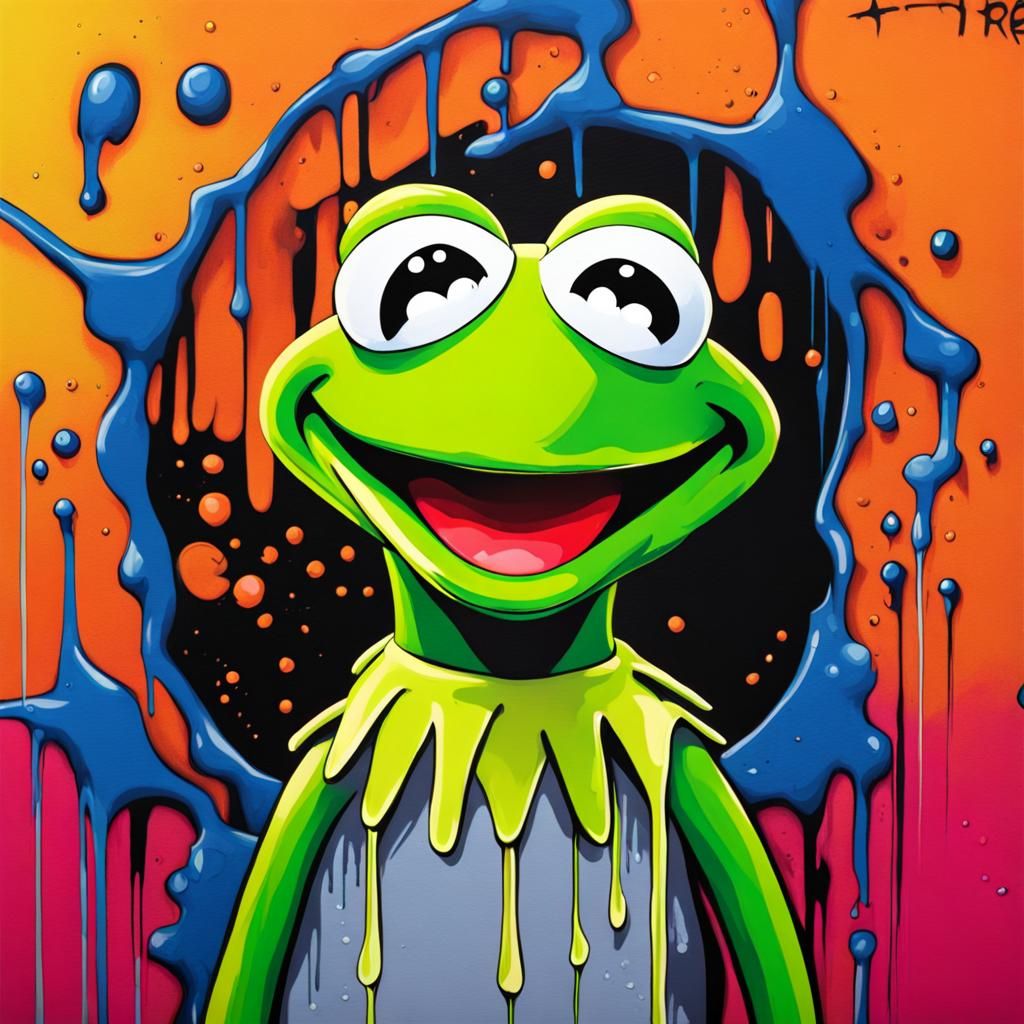 kermy the frog - AI Generated Artwork - NightCafe Creator