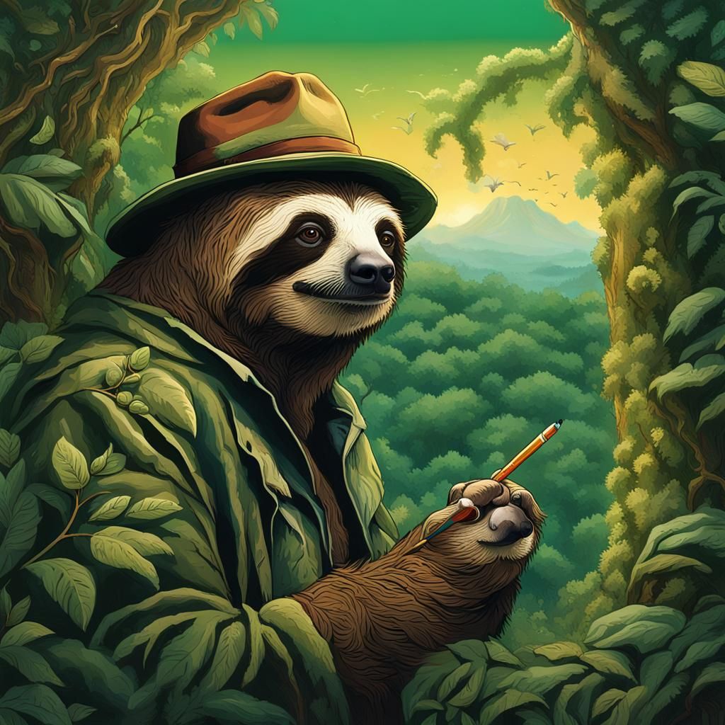 A Human Sloth 1 - AI Generated Artwork - NightCafe Creator