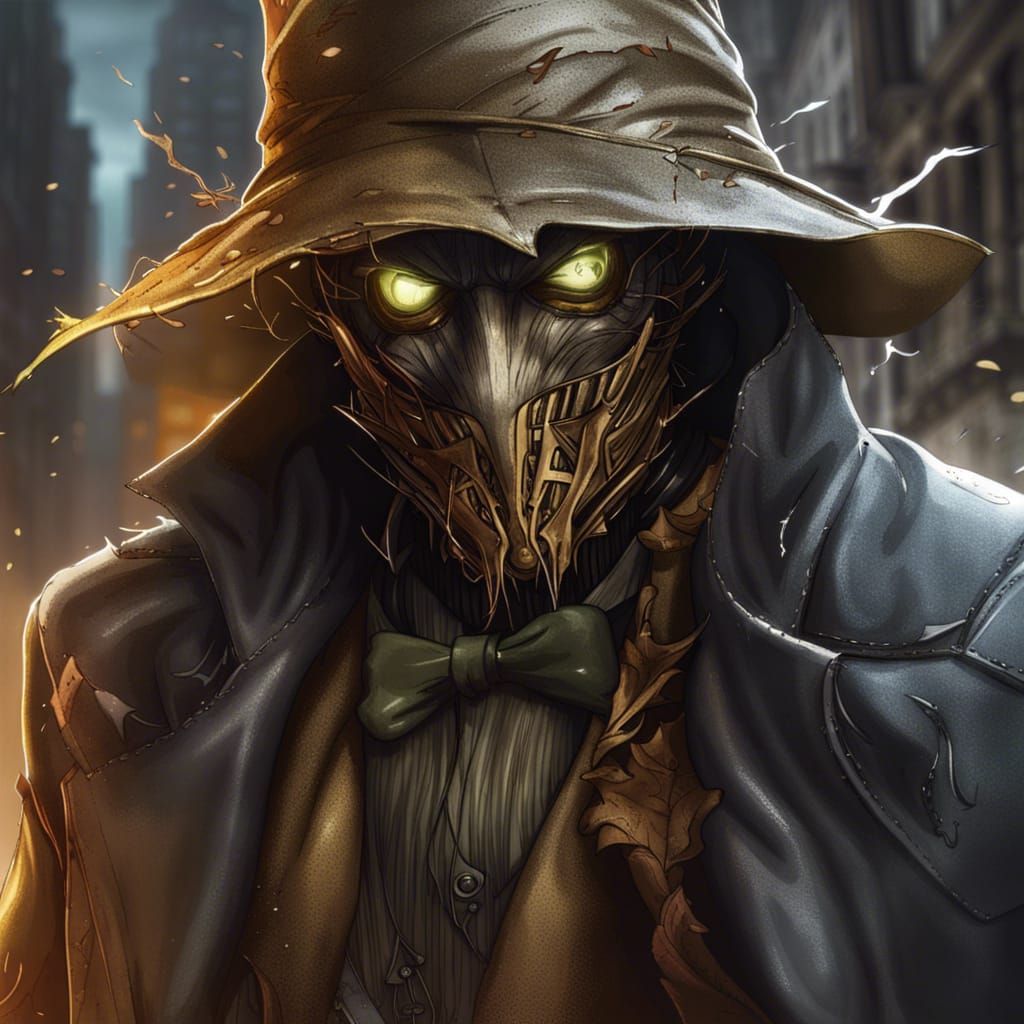 Scarecrow Deploying Fear Toxin Gas In Gotham Citys Streets Ai