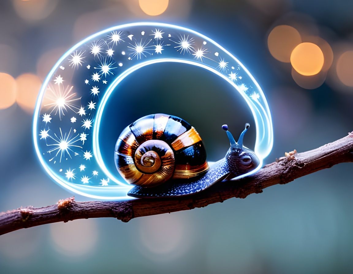 Gundalf the snail 💫 - AI Generated Artwork - NightCafe Creator